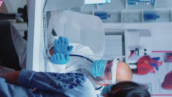 Vertical Video: Pediatrician Explaining the Treatment, Stock Footage