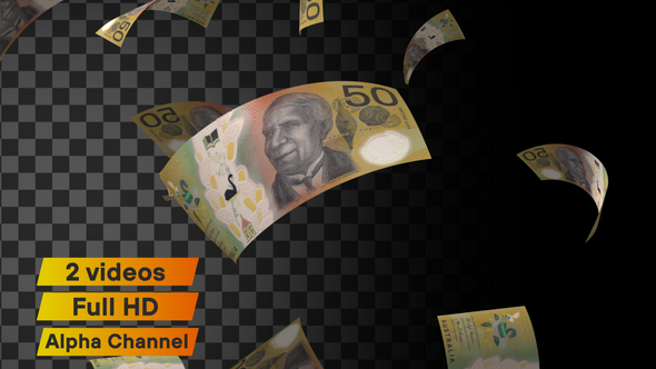 Australia Falling Money Banknote, Motion Graphics | VideoHive