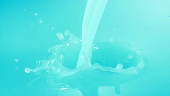 Pouring blue liquid, Slow Motion, Stock Footage | VideoHive