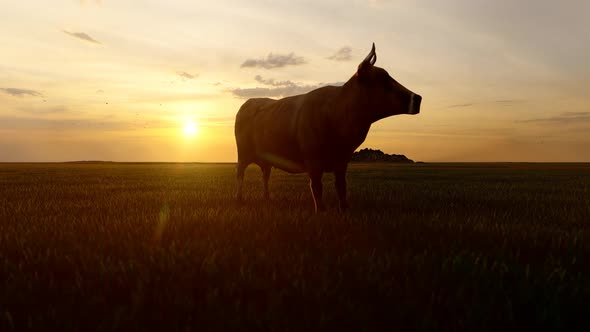 Lonely Bull and Sunset View, Motion Graphics | VideoHive