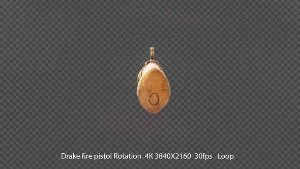 Drake Fire Pistol Rotation with Alpha Channel, Motion Graphics | VideoHive