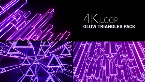 Glow Triangles Pack, Motion Graphics | VideoHive