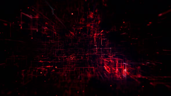 Technology Information Background Loop Red, Motion Graphics | VideoHive