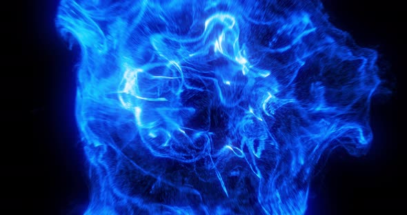 Abstract Pulsing blue particles, Motion Graphics | VideoHive