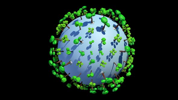 World Tree Cartoon, Motion Graphics | VideoHive