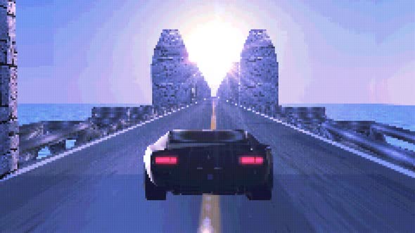 8 Bit Sport Car, Motion Graphics | VideoHive