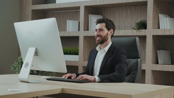 Positive Cheerful Good Looking Office Professional is Smiling and ...