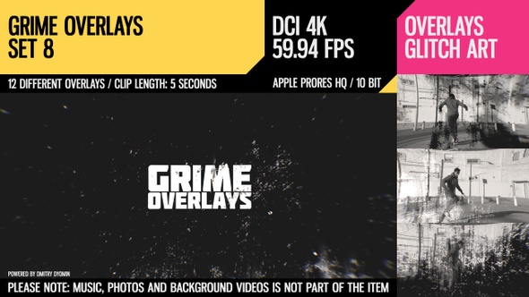 Grime Overlays (4K Set 8), Motion Graphics | VideoHive