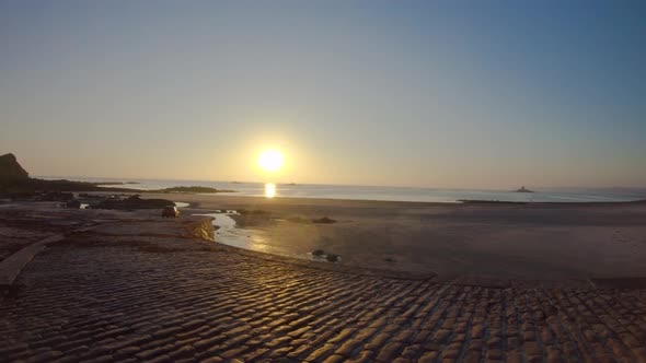 Walk along beach path with the view of La Braye, Beach Sunset, Jersey ...