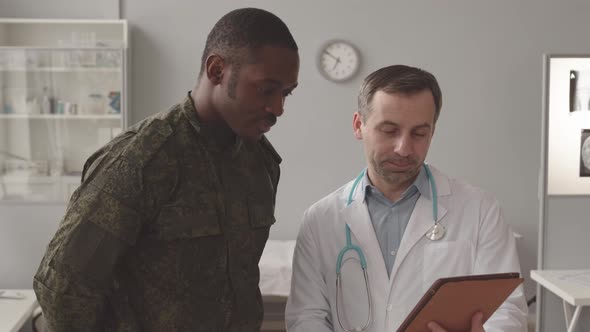 Military Officer at Radiologist Office, Stock Footage | VideoHive