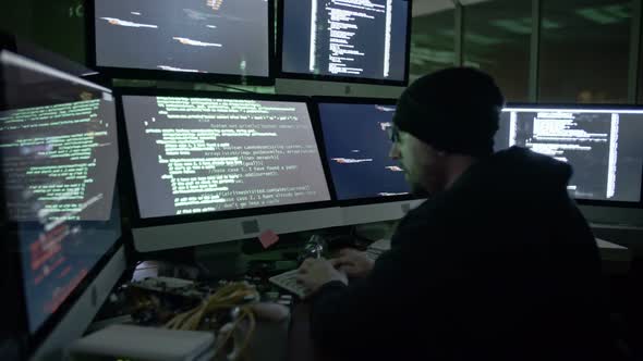 Genius Hacker Attacking Cyberspace, Stock Footage | VideoHive