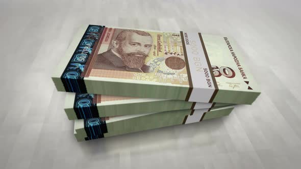 Bulgaria leva money banknote pile packs, Motion Graphics | VideoHive