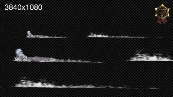 Ship Water Waves Side View, Motion Graphics | VideoHive