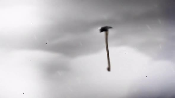 A Viking Axe Flying And Spinning In The Air, Motion Graphics | VideoHive