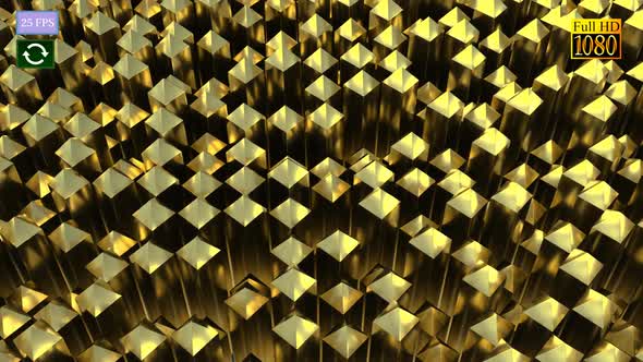 Motion of Gold Prism Loop HD, Motion Graphics | VideoHive