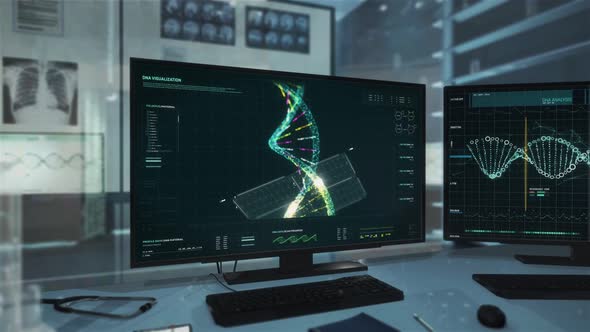 Modern Medical Software Scanning through the DNA helix for biological ...