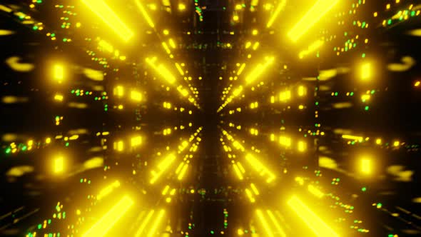 Motion Graphic Flying Into Digital Technologic Square Shaped Strobe ...