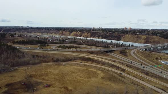 Quesnell Bridge Fox Drive Interchange Dolly Along, Stock Footage ...