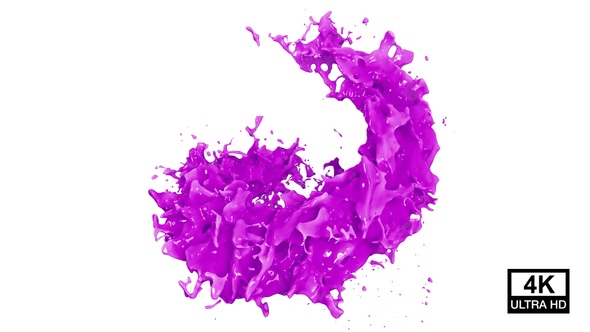 Purple Paint Splash Spiral 4K, Motion Graphics | VideoHive