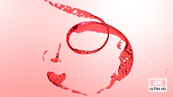 Twisted Red Color Water Splash V5 4K, Motion Graphics | VideoHive