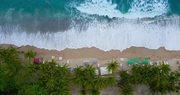 Beach aerial view. white sand beach top view. Aerial view of the ...