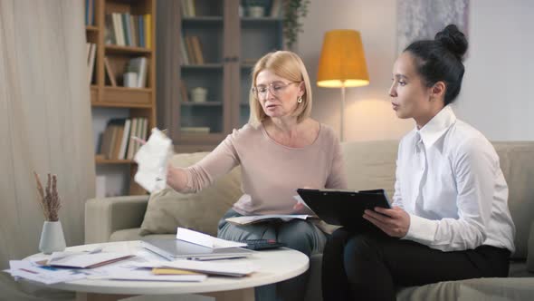 Financial Consultant Managing Woman Finances, Stock Footage | VideoHive