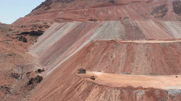 Aerial Panorama View of the Red Stone Quarry on a Sunny Day, California ...
