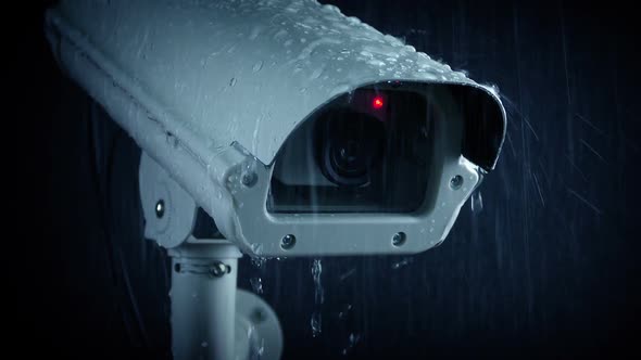 Passing CCTV Camera In Heavy Rain, Stock Footage | VideoHive