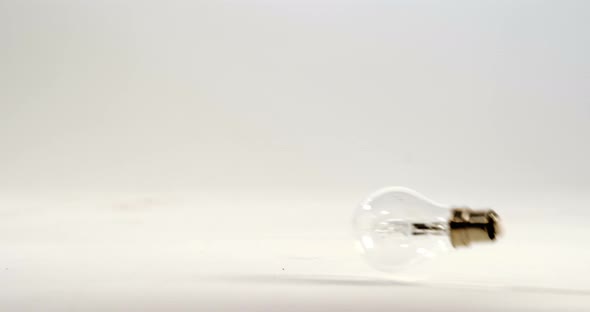 Bulb falling against white background, Stock Footage | VideoHive