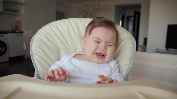 Footage Angry Little Baby with Sad Expressions Screaming and Crying ...