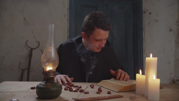 Wizard Fortune Telling Using Ceromancy Method, Stock Footage | VideoHive