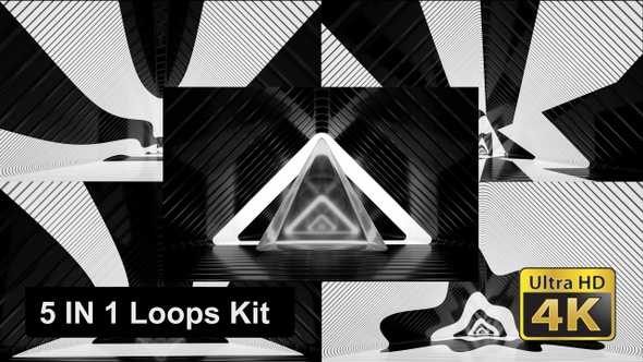 4k Visual 3d Stage Triangle Loops 2, Motion Graphics | VideoHive