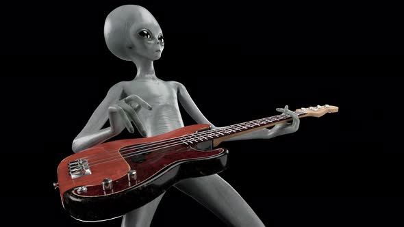 Alien Pretending Like He Can Play Guitar, Motion Graphics | VideoHive