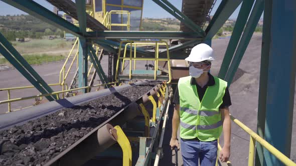 Coal stacking, pouring., Stock Footage | VideoHive