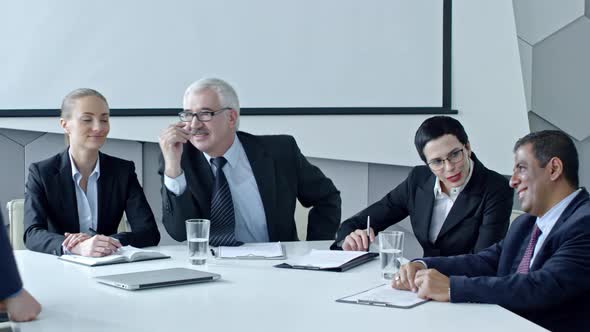 CEO Shaking Hands with New Employee, Stock Footage | VideoHive