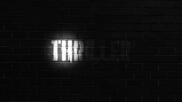 Thriller Word In Darkness Wall Background, Motion Graphics | VideoHive