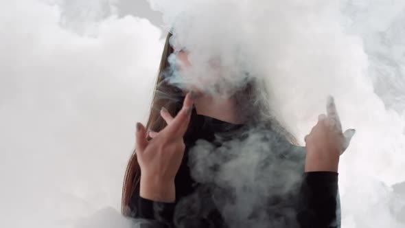 Black Magic Curse Occult Ritual Woman in Smoke, Stock Footage | VideoHive