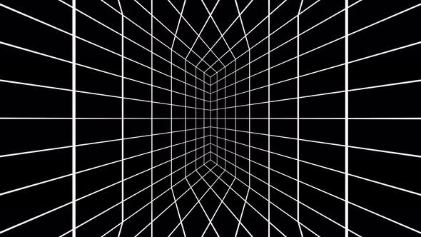 Rotating Wireframe Cube Animation 4K seamless loop, Motion Graphics