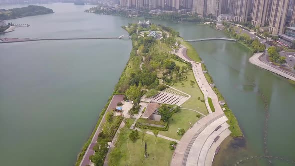 Changsha Meixi Lake Park Changsha Heart White Beach Aerial Photography ...