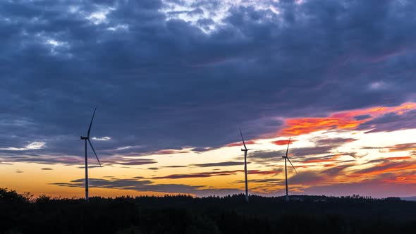 Timelapse of Goldboden wind park, Germany, Stock Footage | VideoHive