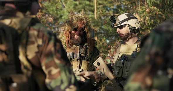Gathering of Soldiers at Base Group of Territorial Defense Men Setting ...