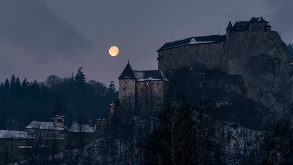 Full Moon over Dracula Castle, Stock Footage | VideoHive
