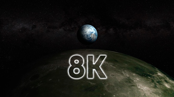 Photorealistic Moon And Earth 8k, Motion Graphics | VideoHive