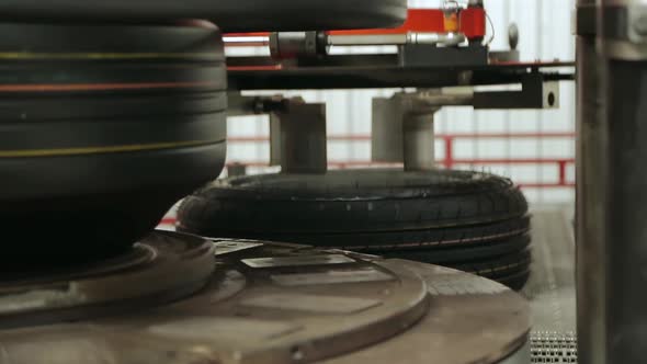 Modern Automated Tire Forming Tires Machine., Stock Footage | VideoHive