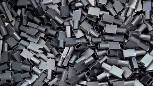 A Large Number of Small Plastic Parts in the Factory, Stock Footage