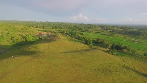 Aerial View of Rural Grassland in the Philippines, Stock Footage ...