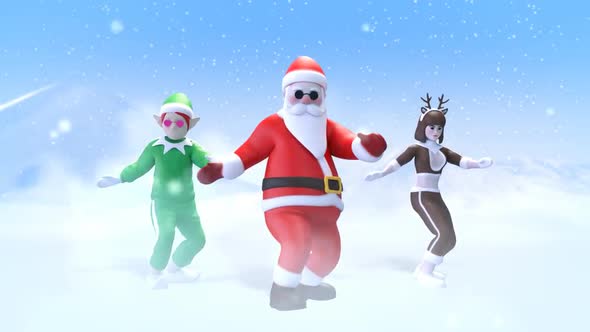 Christmas Dance Background Looping, Motion Graphics | VideoHive