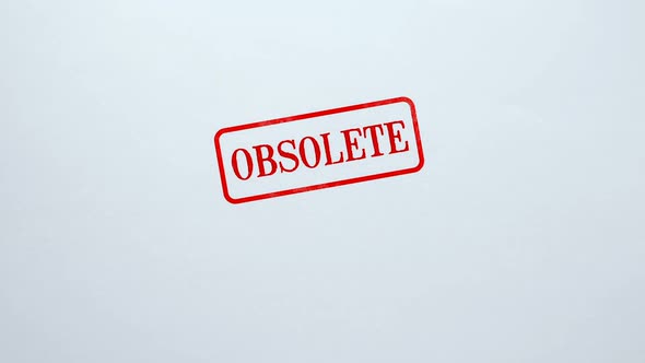Obsolete Seal Stamped on Blank Paper Background, Outdated Information ...