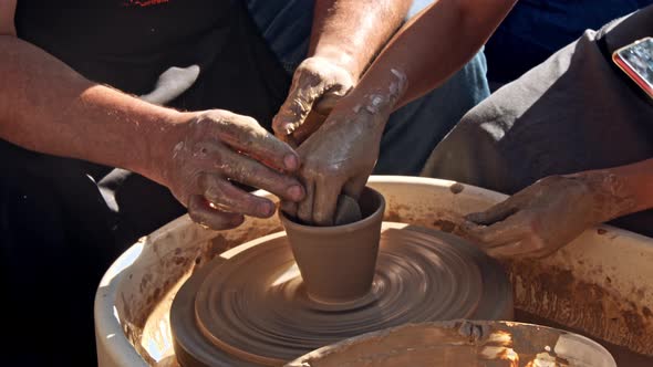 Potter Working with Apprentice, Stock Footage | VideoHive