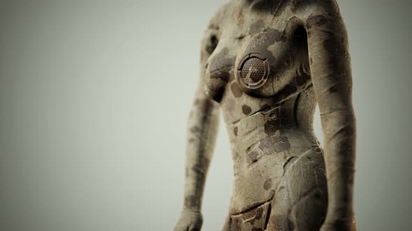 Futuristic Sci Fi Woman in Burned Suit, Motion Graphics | VideoHive